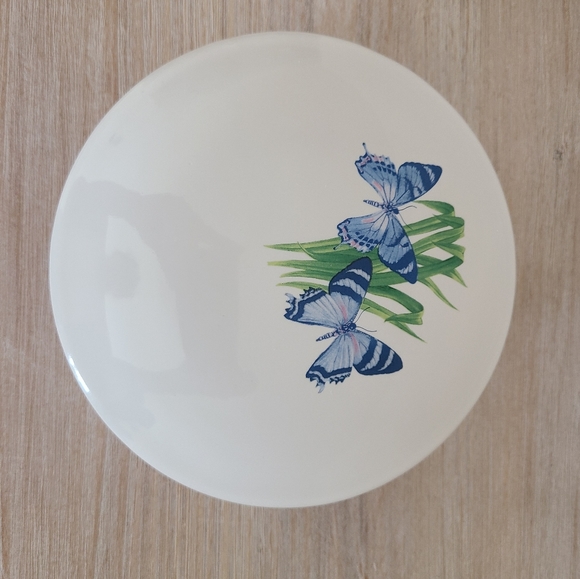FTD, Inc. | Accents | Vintage Ftd Blue Butterfly Ceramic Trinket Box ...